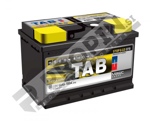 Akumulator TAB MAGIC STOP & GO EFB 60Ah 640A - Propin - prodaja in storitve